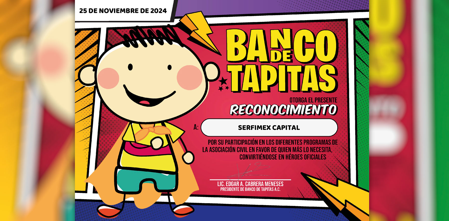 Serfimex Capital y Banco de Tapitas suman esfuerzos en apoyo a niños en la lucha contra el ...